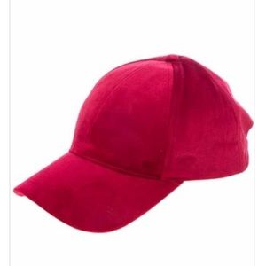 Accessories | Velvet Trucker Cap Red | Poshmark